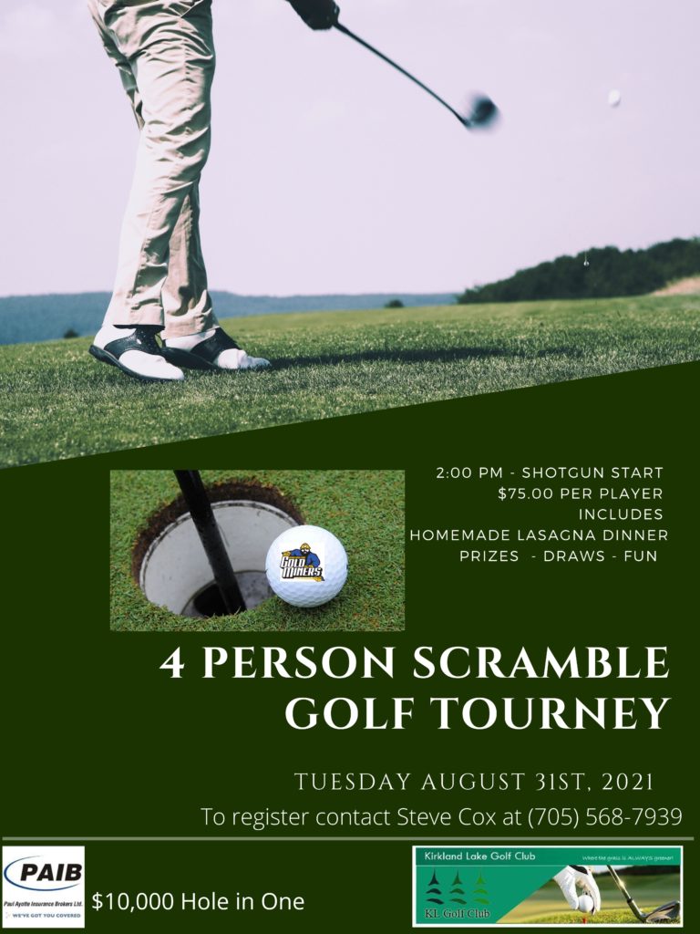 4th Annual 4 Person Scramble | Kirkland Lake Gold Miners